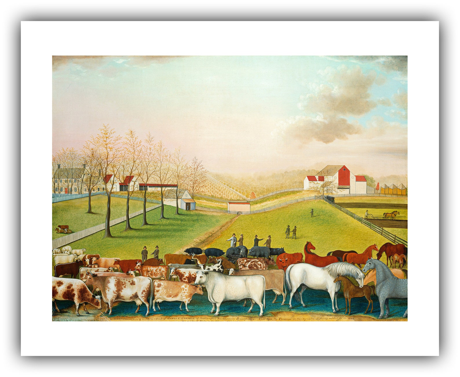 Edward Hicks : the Cornell Farm 1848 Giclee Fine Art Print - Etsy