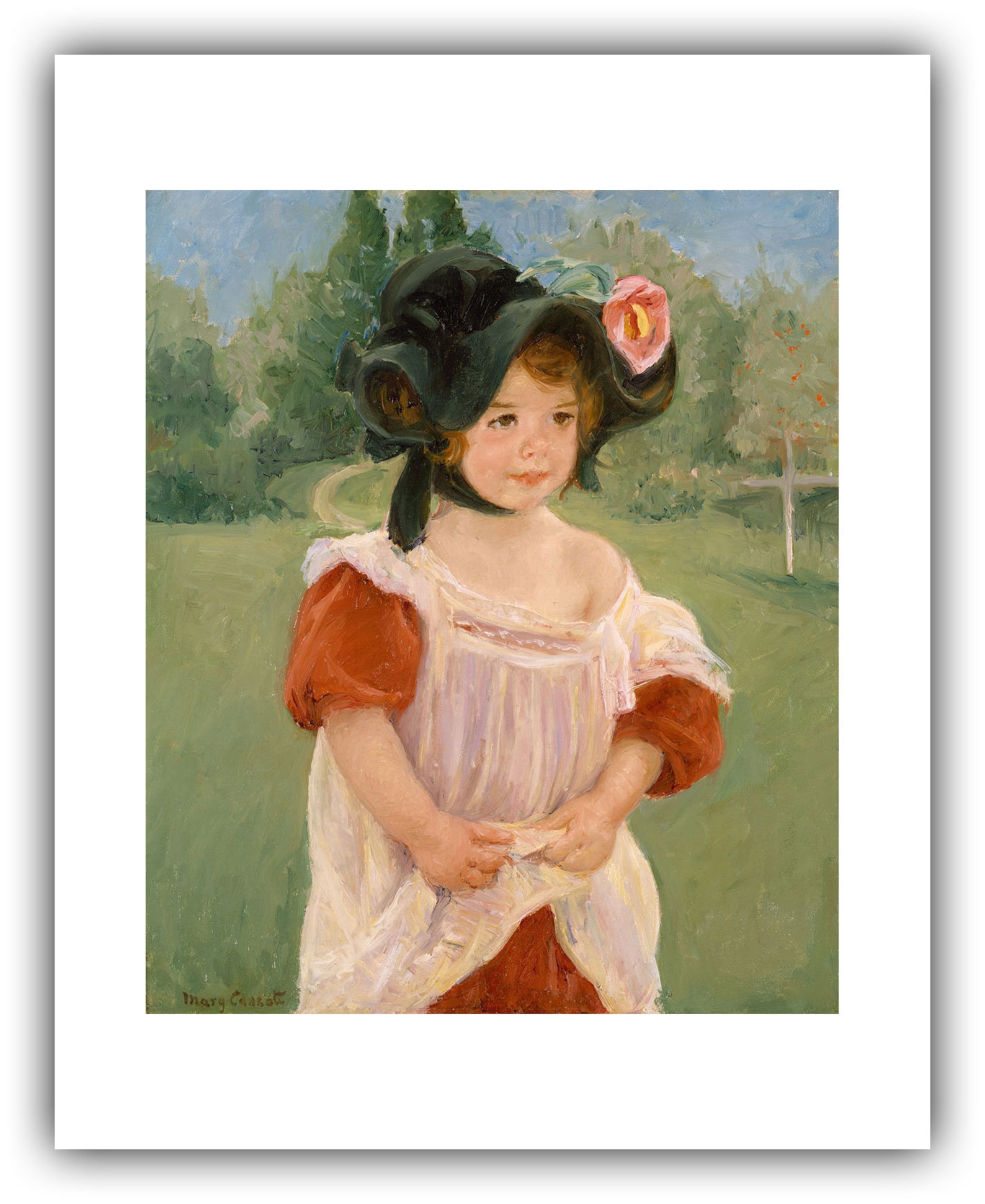 Mary Cassatt : Spring - Margot Standing in a Garden (1900) - Giclee ...