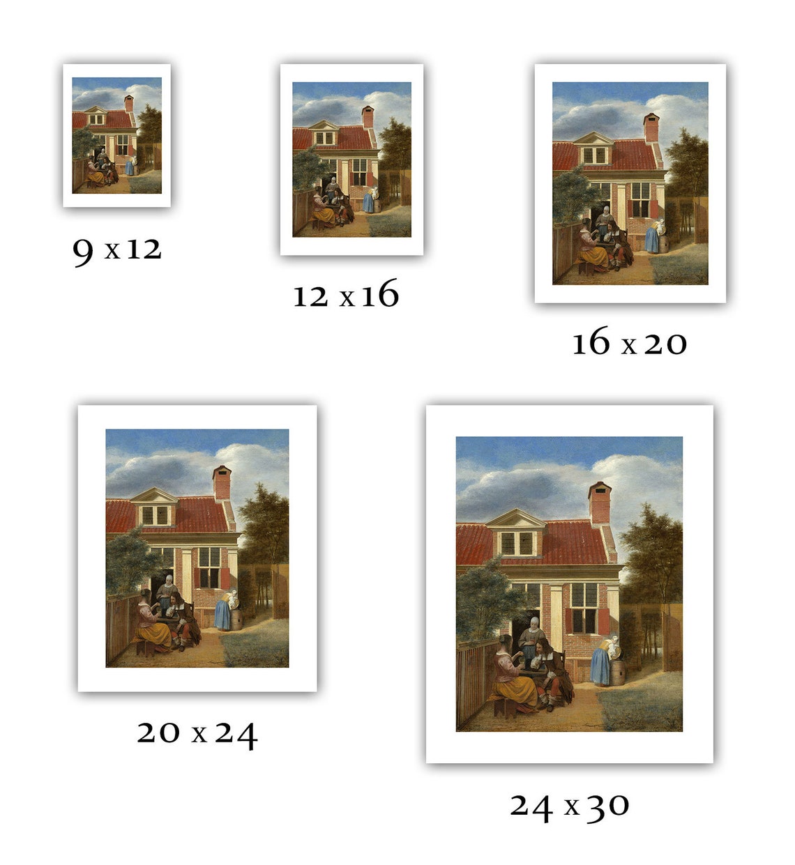 Pieter De Hooch : Figures in a Courtyard Behind a House (c. 1663 - C ...