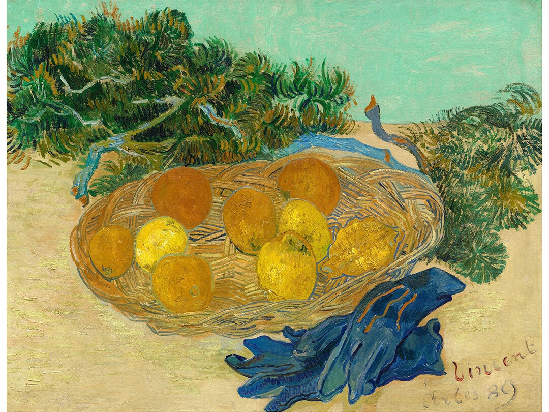 Vincent Van Gogh : Still Life of Oranges and Lemons With Blue - Etsy