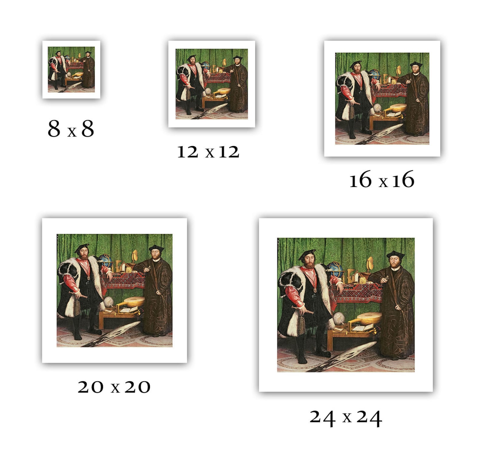 Hans Holbein the Younger : the Ambassadors (1533) - Giclee Fine Art ...