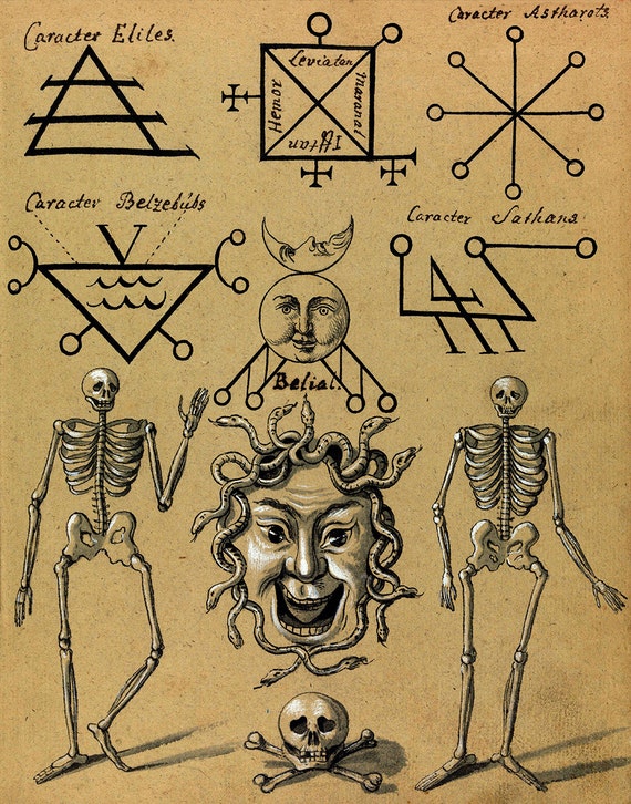 Occult Art : Sigils of the Evil Spirits | Etsy