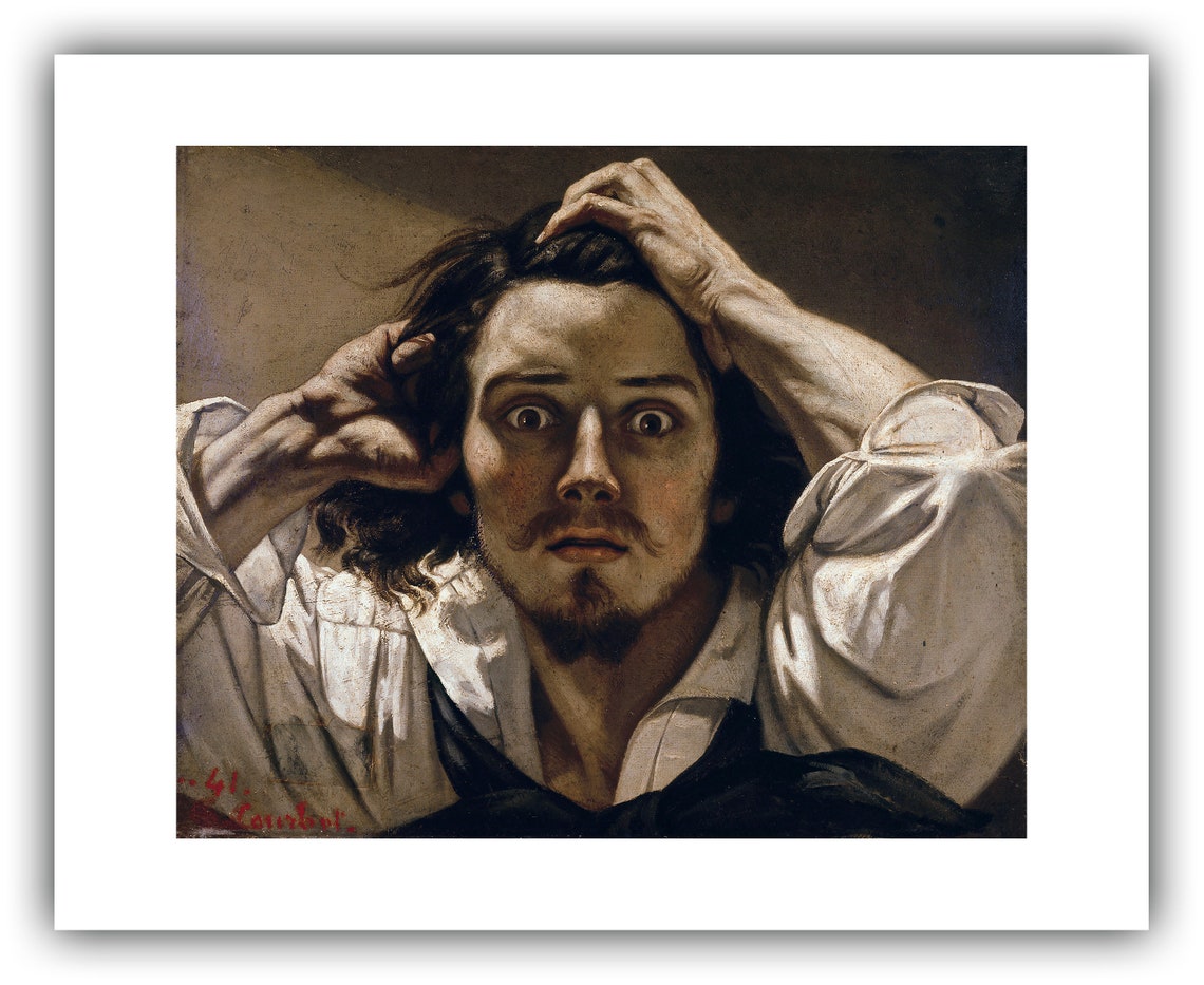 Gustave Courbet : the Desperate Man (1843-1845) - Giclee Fine Art Print ...