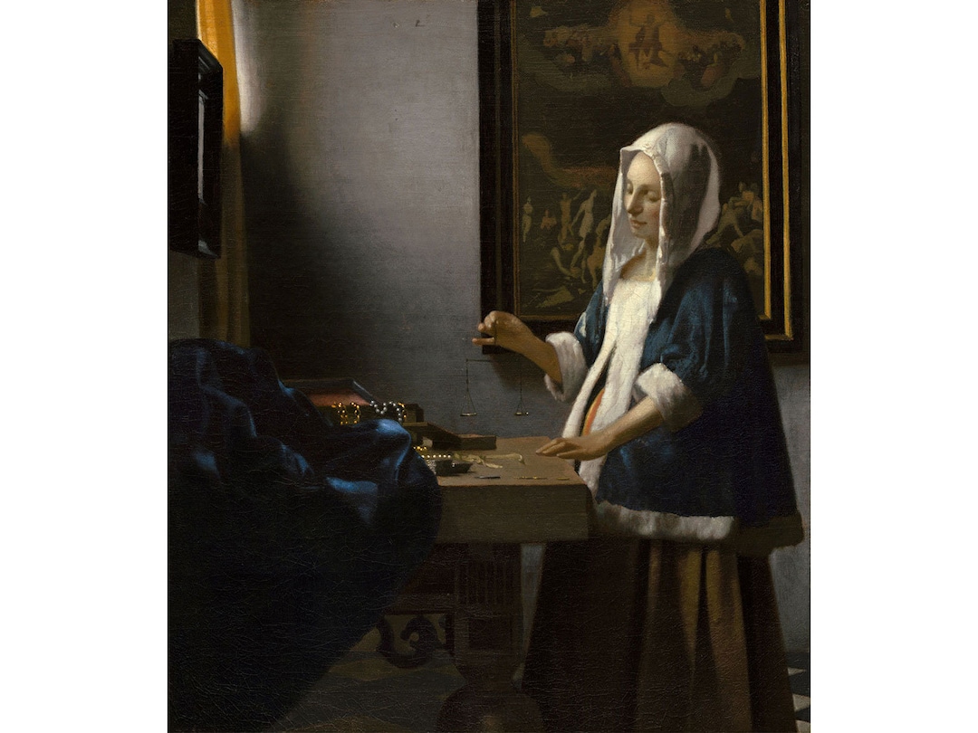Johannes Vermeer : Woman Holding a Balance (c. 1664) - Giclee Fine Art ...