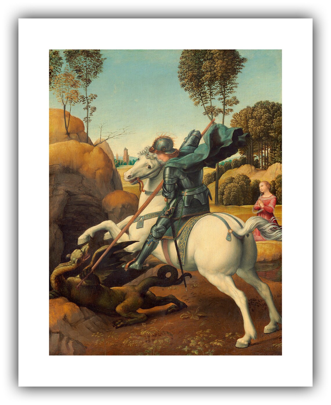 Raphael : Saint George and the Dragon c. 1506 Giclee Fine - Etsy