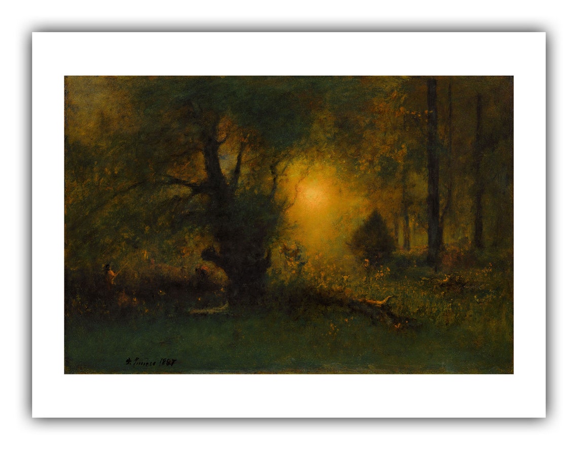 George Inness : Sunrise in the Woods 1887 Giclee Fine Art - Etsy