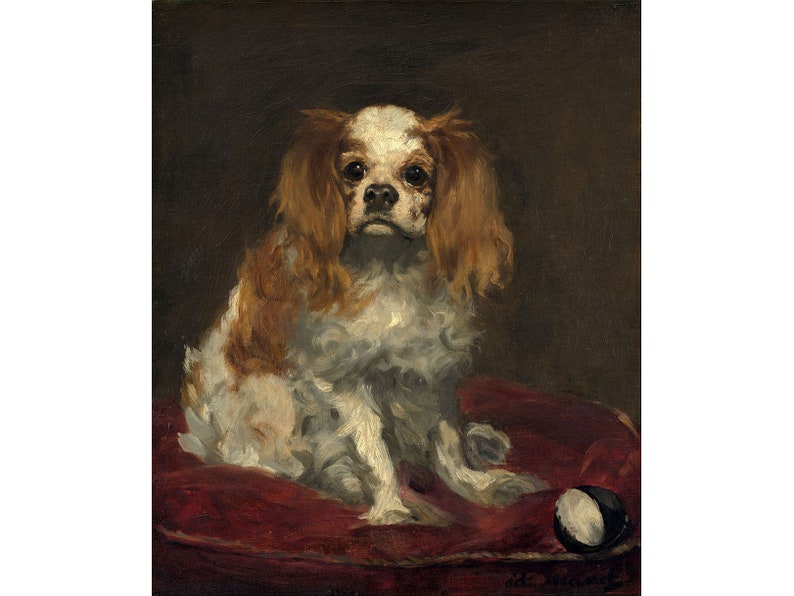 Edouard Manet : A King Charles Spaniel (c. 1866) - Giclee Fine Art ...