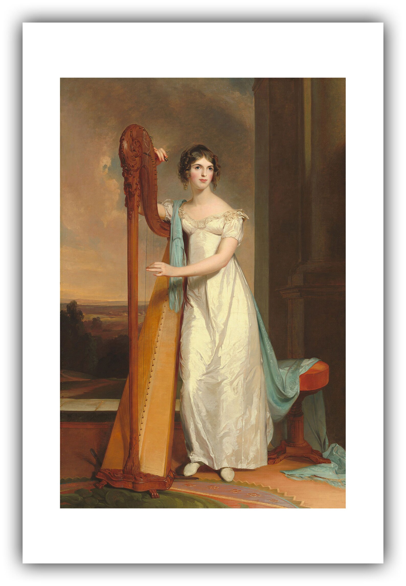 Thomas Sully : Lady With a Harp Eliza Ridgely 1818 Giclee Fine Art ...