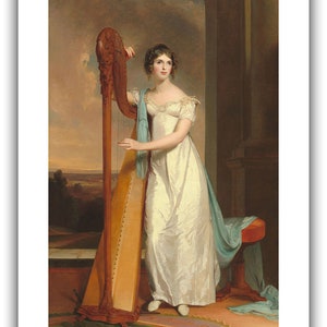 Thomas Sully : Lady With a Harp - Eliza Ridgely (1818) - Giclee Fine ...