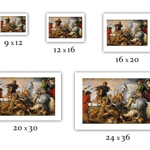 Peter Paul Rubens : Wolf and Fox Hunt (c. 1616) - Giclee Fine Art Print ...