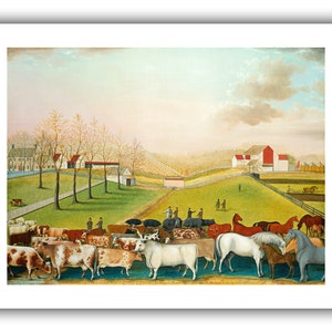 Edward Hicks : the Cornell Farm (1848) - Giclee Fine Art Print - Etsy
