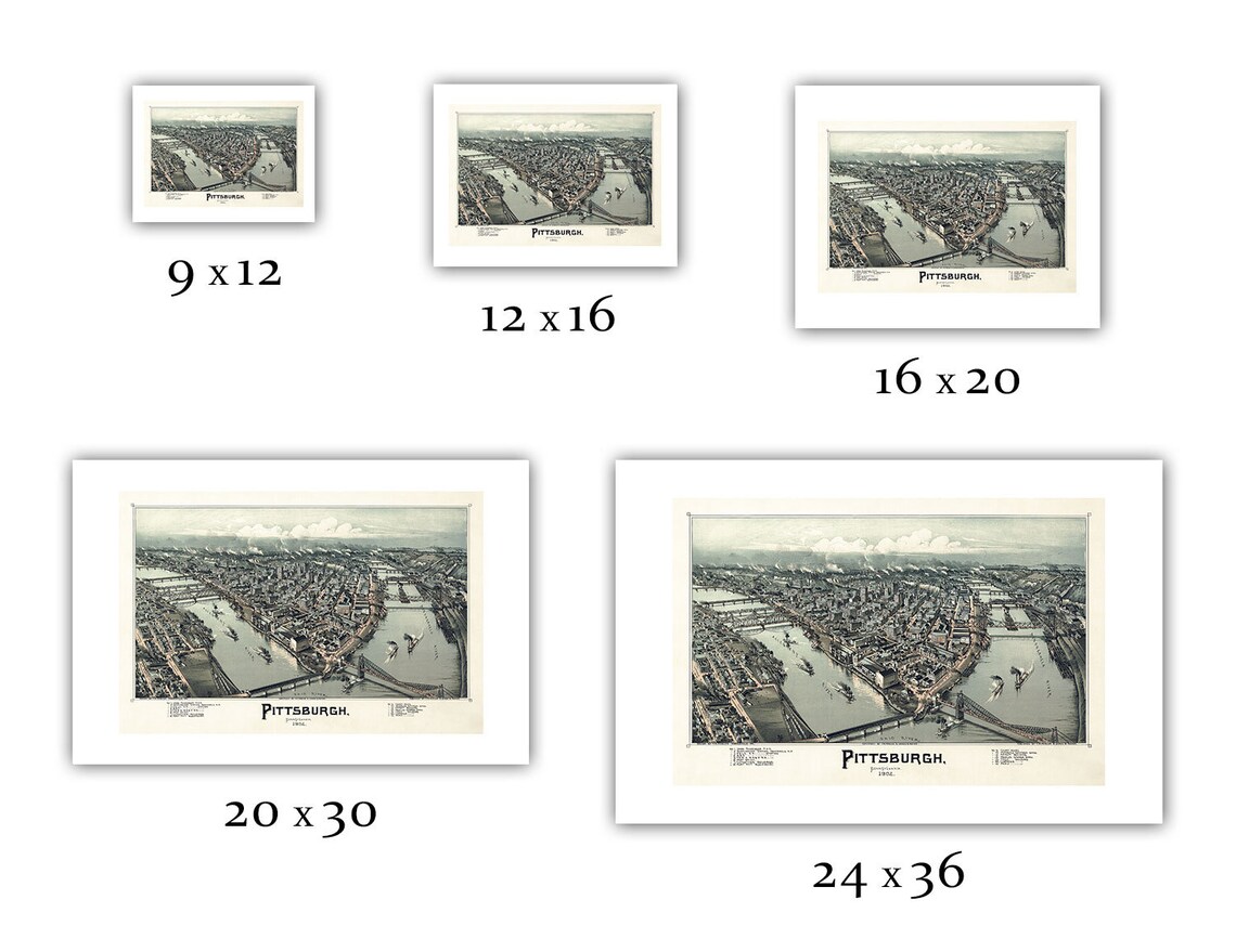 Thaddeus Mortimer Fowler : Perspective Map of Pittsburgh, Pennsylvania ...