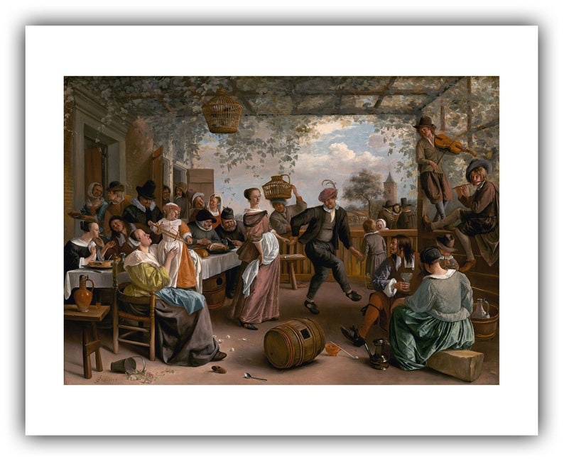 Jan Steen : the Dancing Couple 1663 Giclee Fine Art Print - Etsy