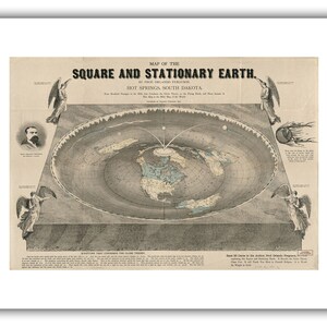 Orlando Ferguson : Map of the Square and Stationary Earth (1893 ...