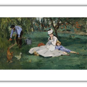 Edouard Manet : the Monet Family in Their Garden at Argenteuil (1874 ...