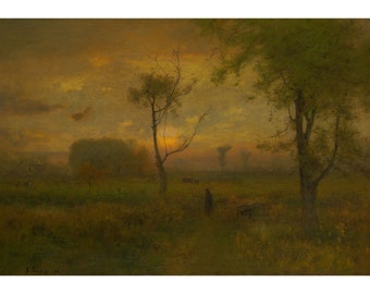 George Inness : Sundown 1884 Giclee Fine Art Print - Etsy