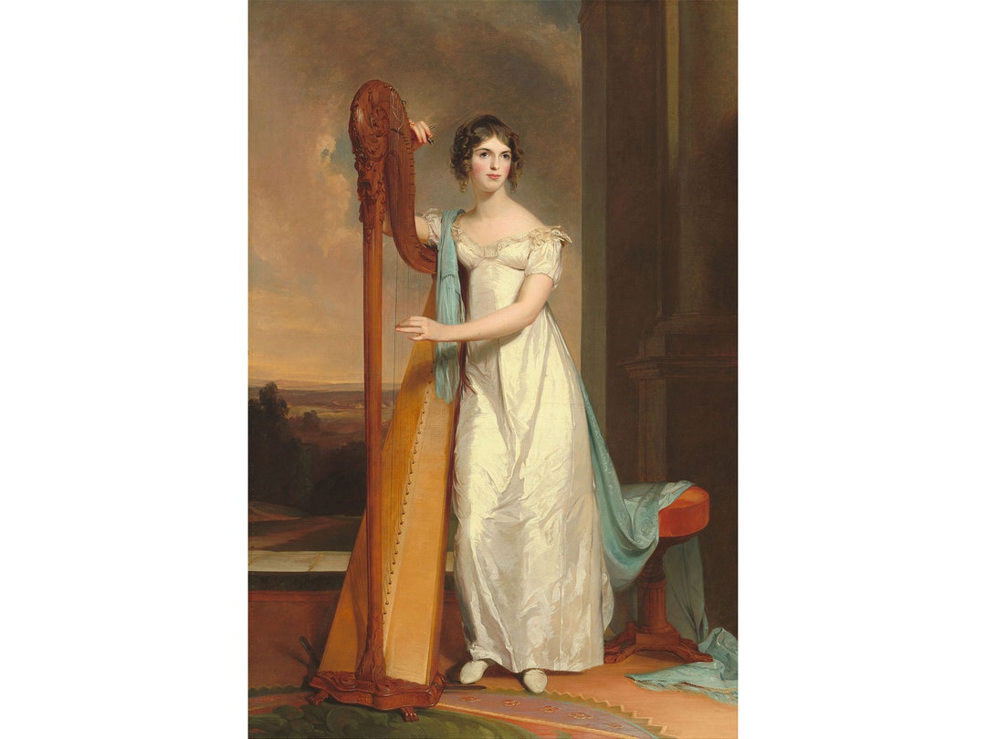 Thomas Sully : Lady With a Harp - Eliza Ridgely (1818) - Giclee Fine ...