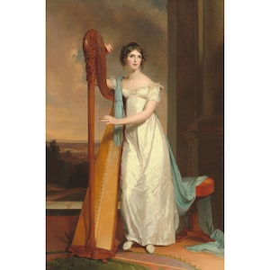 Thomas Sully : Lady With a Harp - Eliza Ridgely (1818) - Giclee Fine ...