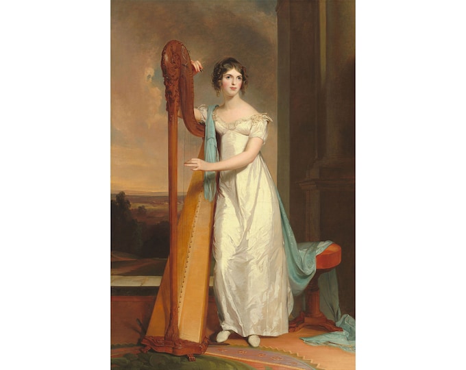 Thomas Sully : Lady With a Harp Eliza Ridgely 1818 Giclee Fine Art ...