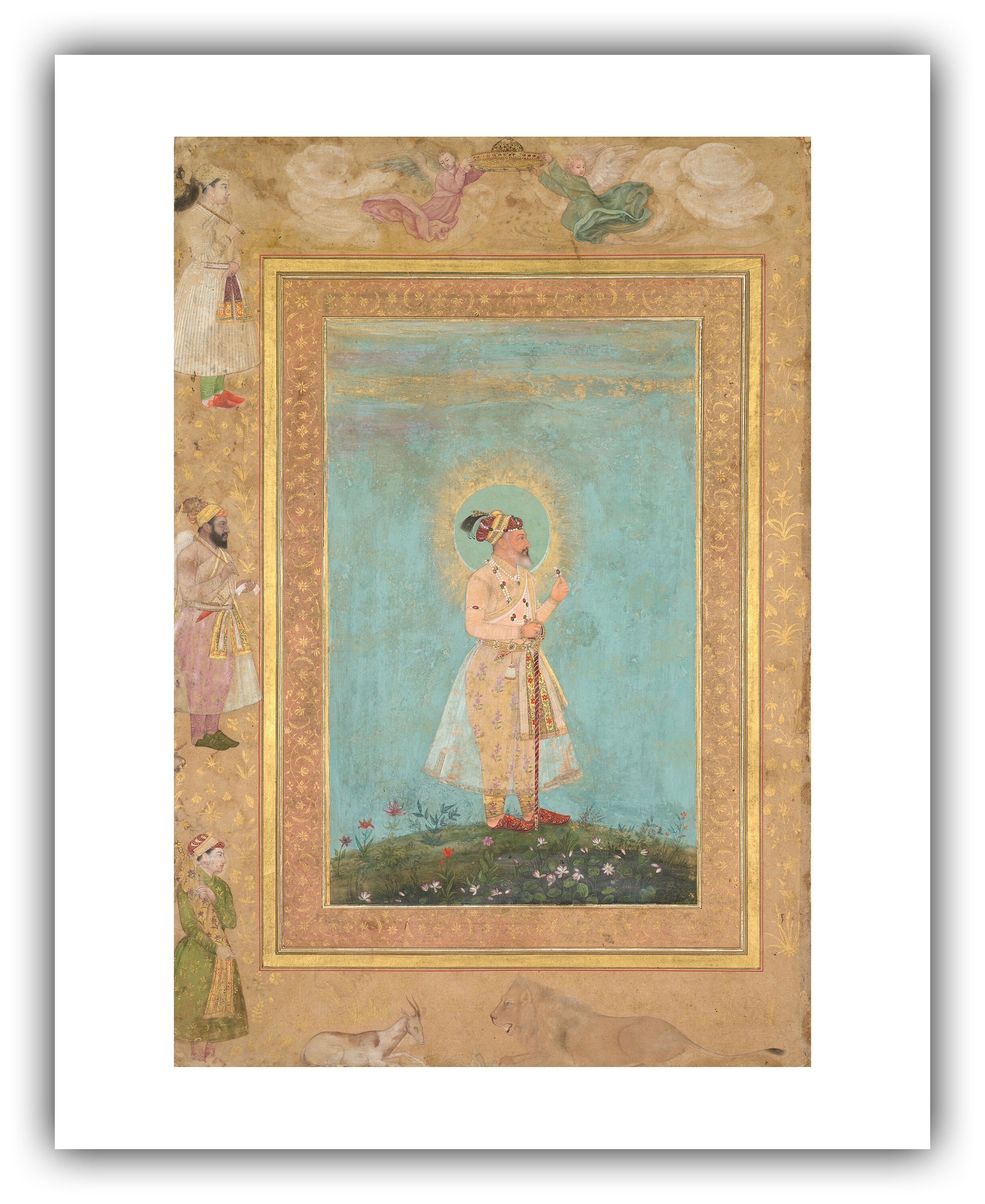 Hashim : Shah Jahan Holding a Spinel and a Long Deccan | Etsy