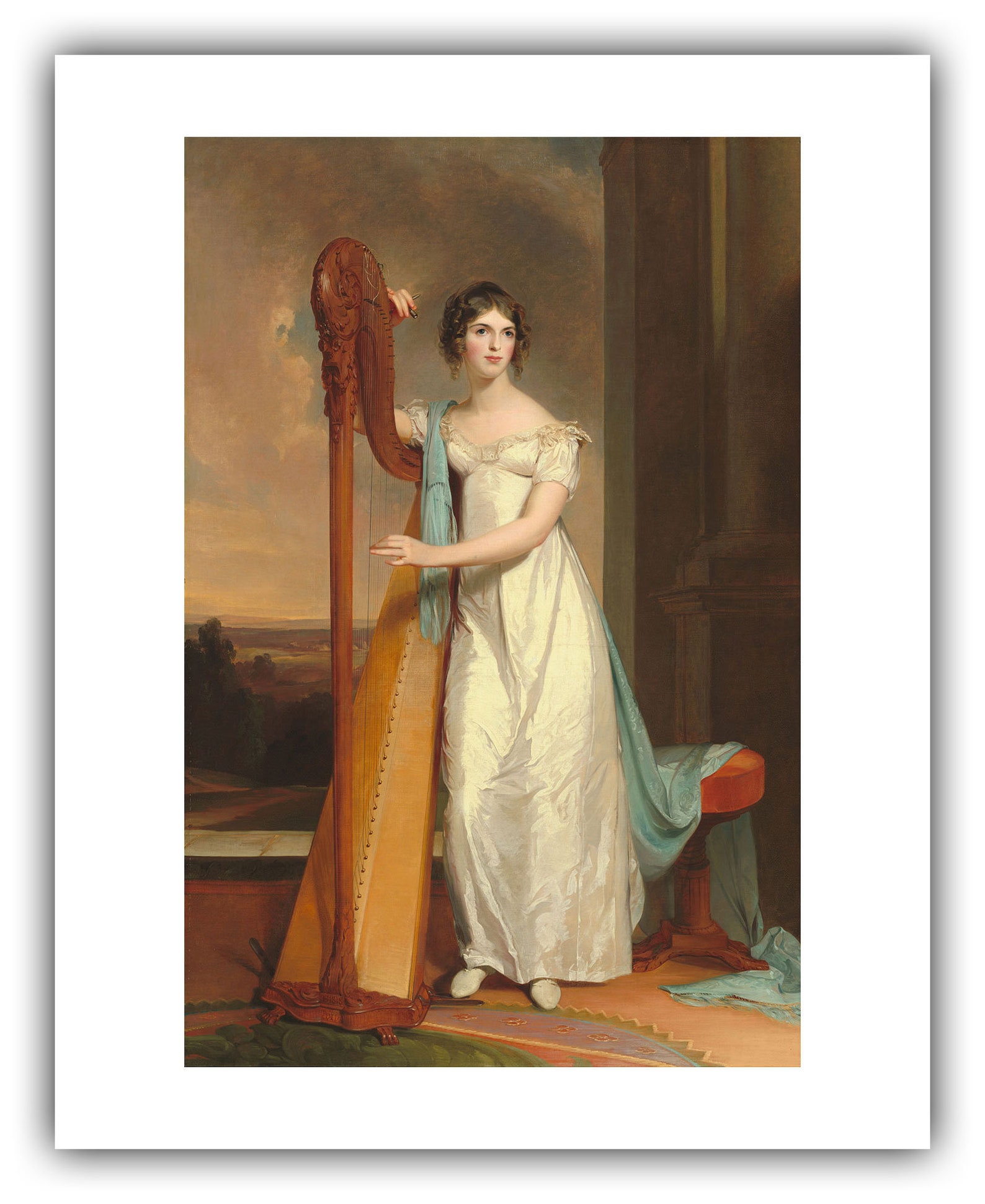 Thomas Sully : Lady With a Harp Eliza Ridgely 1818 Giclee Fine Art ...