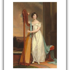 Thomas Sully : Lady With a Harp - Eliza Ridgely (1818) - Giclee Fine ...