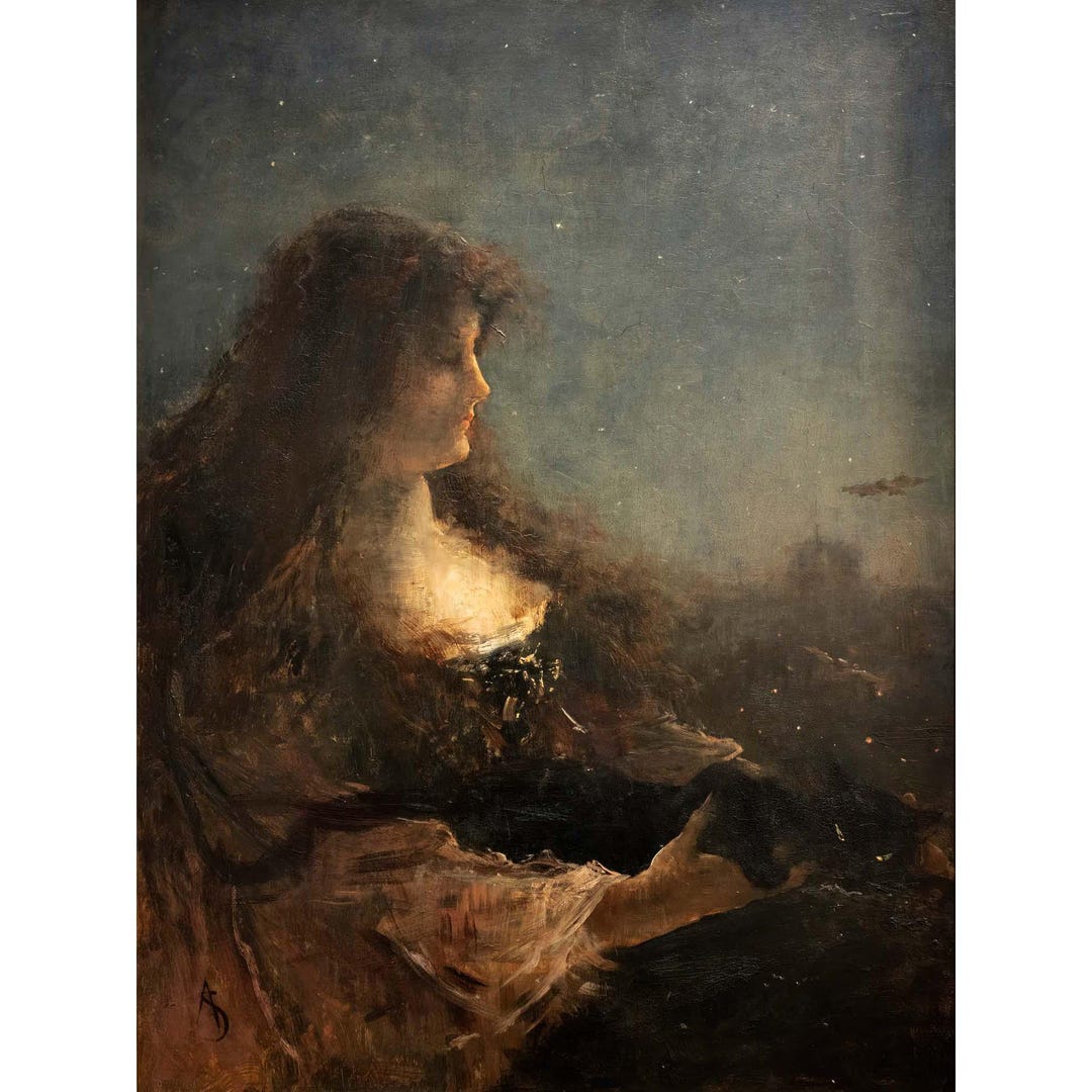 Alfred Stevens : the Night (c. 1800s) - Giclee Fine Art Print - Etsy