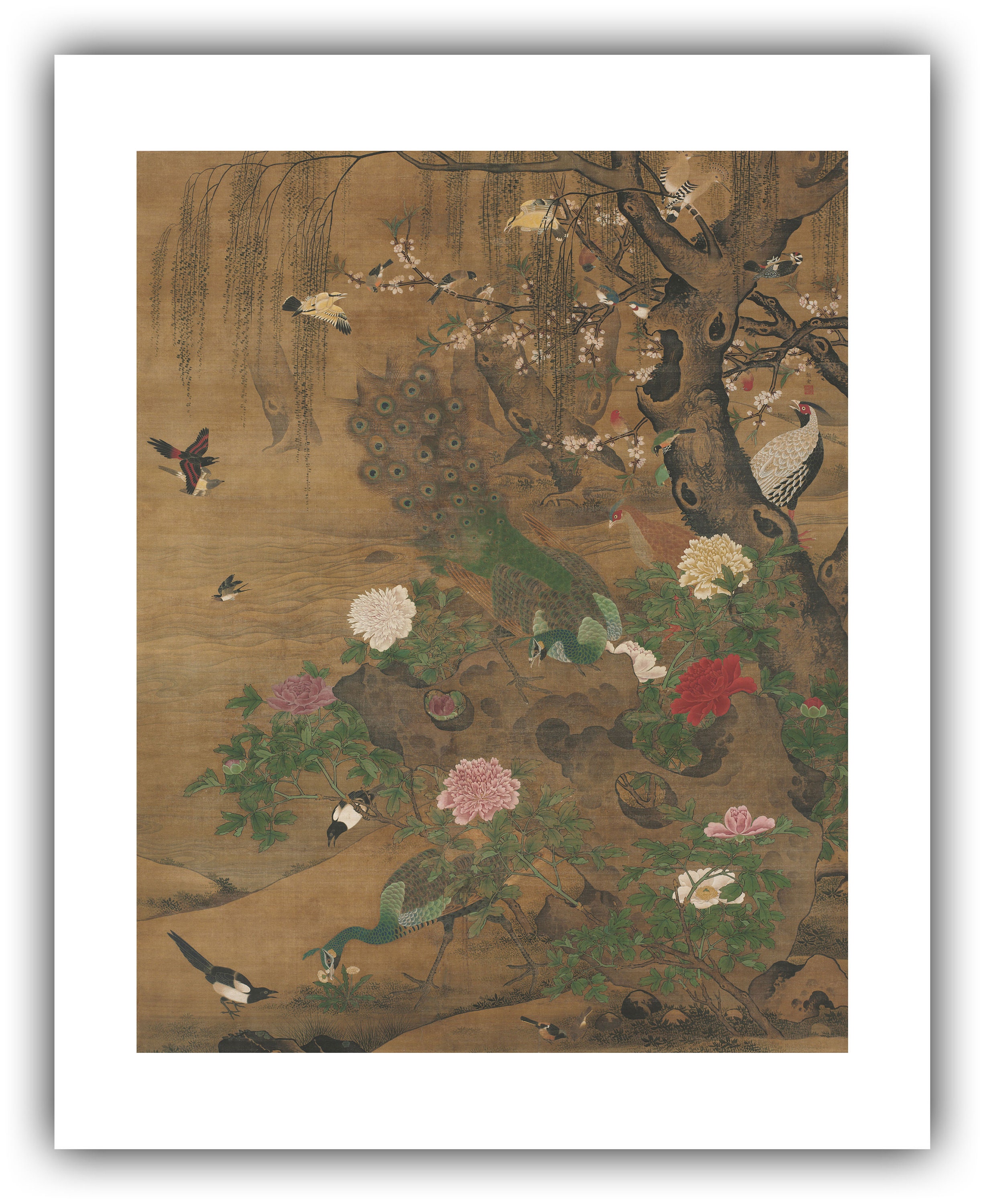 Yin Hong : Birds Gather Under the Spring Willow (late 1400s - Early ...