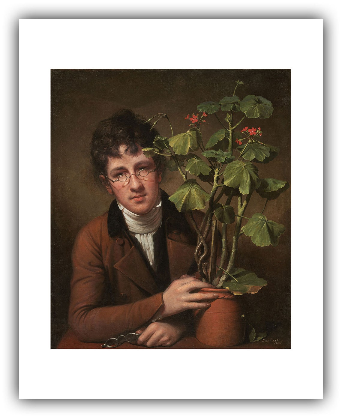 Rembrandt Peale : Rubens Peale With a Geranium (1801) - Giclee Fine Art ...