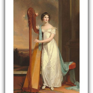 Thomas Sully : Lady With a Harp - Eliza Ridgely (1818) - Giclee Fine ...