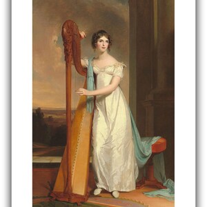 Thomas Sully : Lady With a Harp - Eliza Ridgely (1818) - Giclee Fine ...