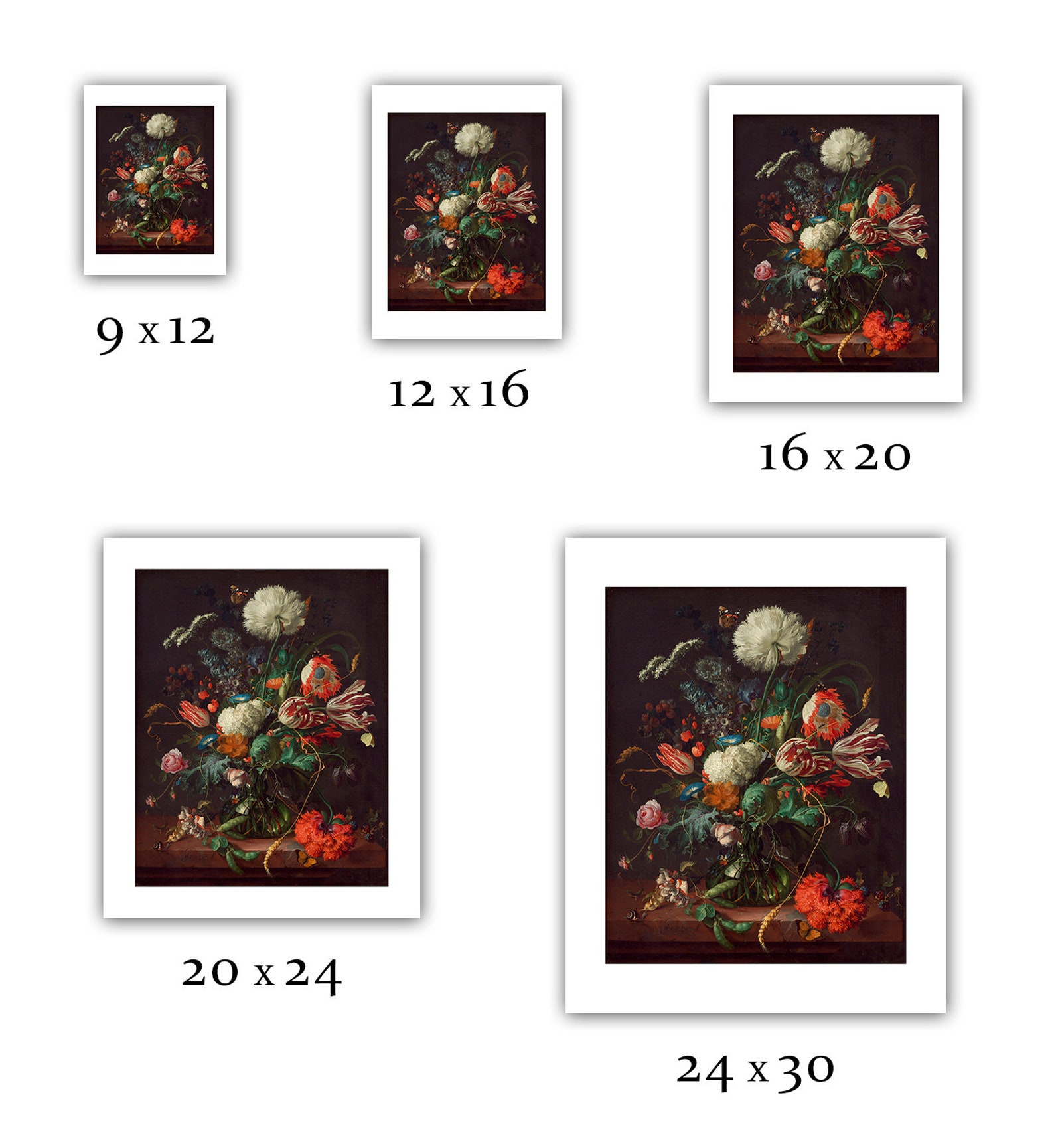 Jan Davidsz. De Heem : Vase of Flowers (c. 1660) - Giclee Fine Art ...