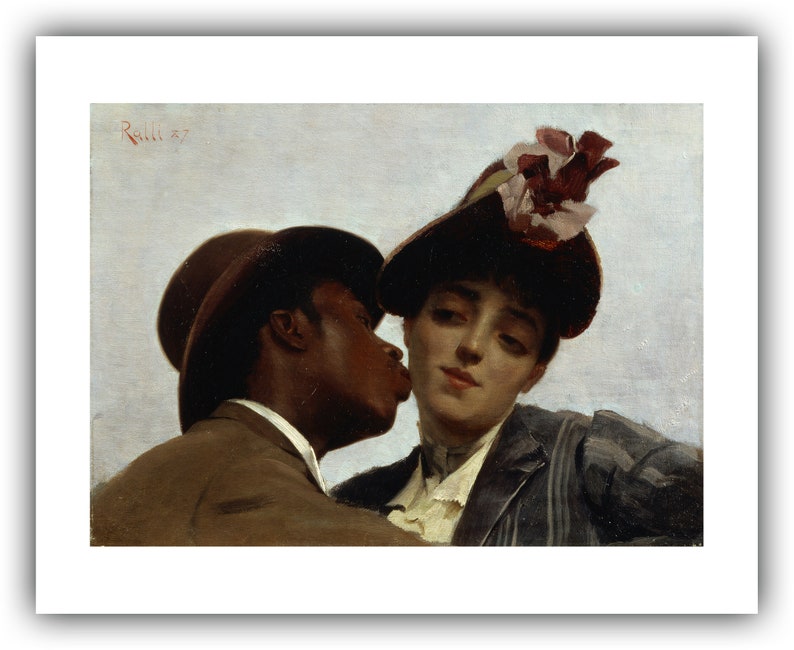 Theodore Jacques Ralli : the Kiss (1887) - Giclee Fine Art Print - Etsy