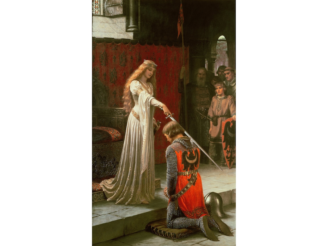 Edmund Leighton : the Accolade (1901) - Giclee Fine Art Print - Etsy