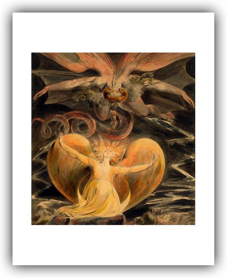 William Blake : The Great Red Dragon and the Woman | Etsy