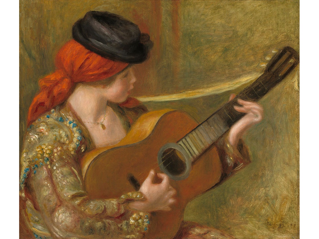 Pierre-auguste Renoir : Young Spanish Woman With a Guitar - Etsy