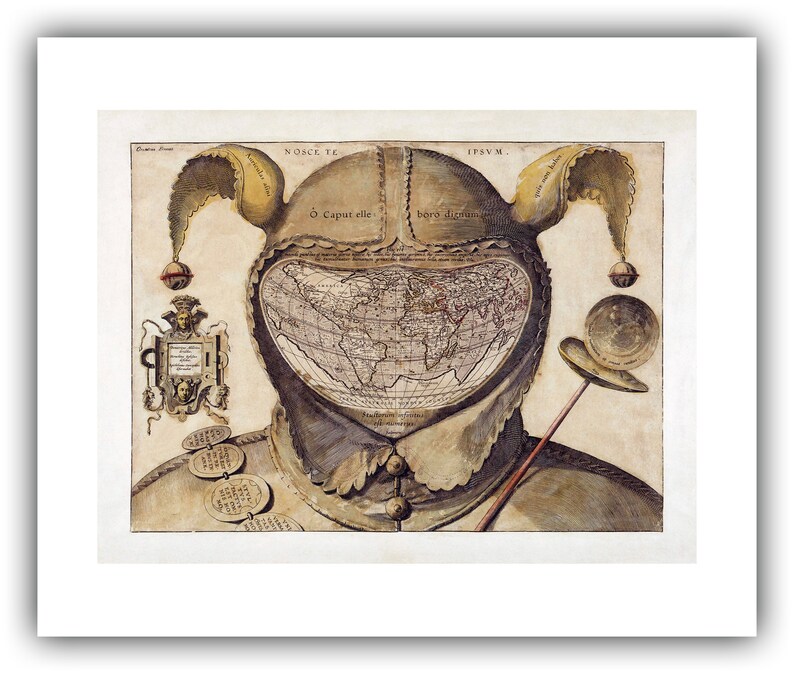 Italian School : Fool's Cap World Map (c. 1590) - Giclee Fine Art Print ...