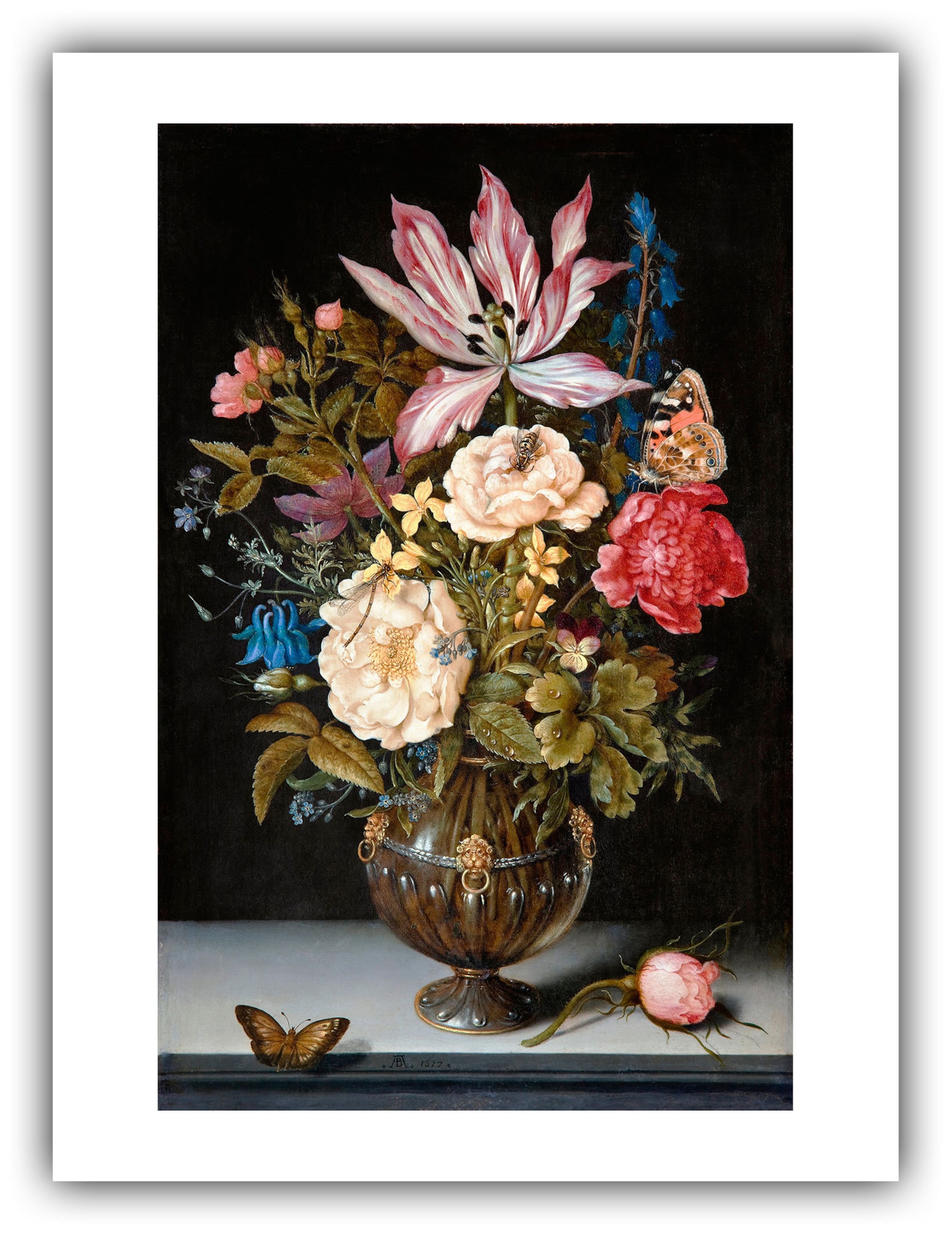 Ambrosius Bosschaert : Still Life With Flowers (1617) - Giclee Fine Art ...