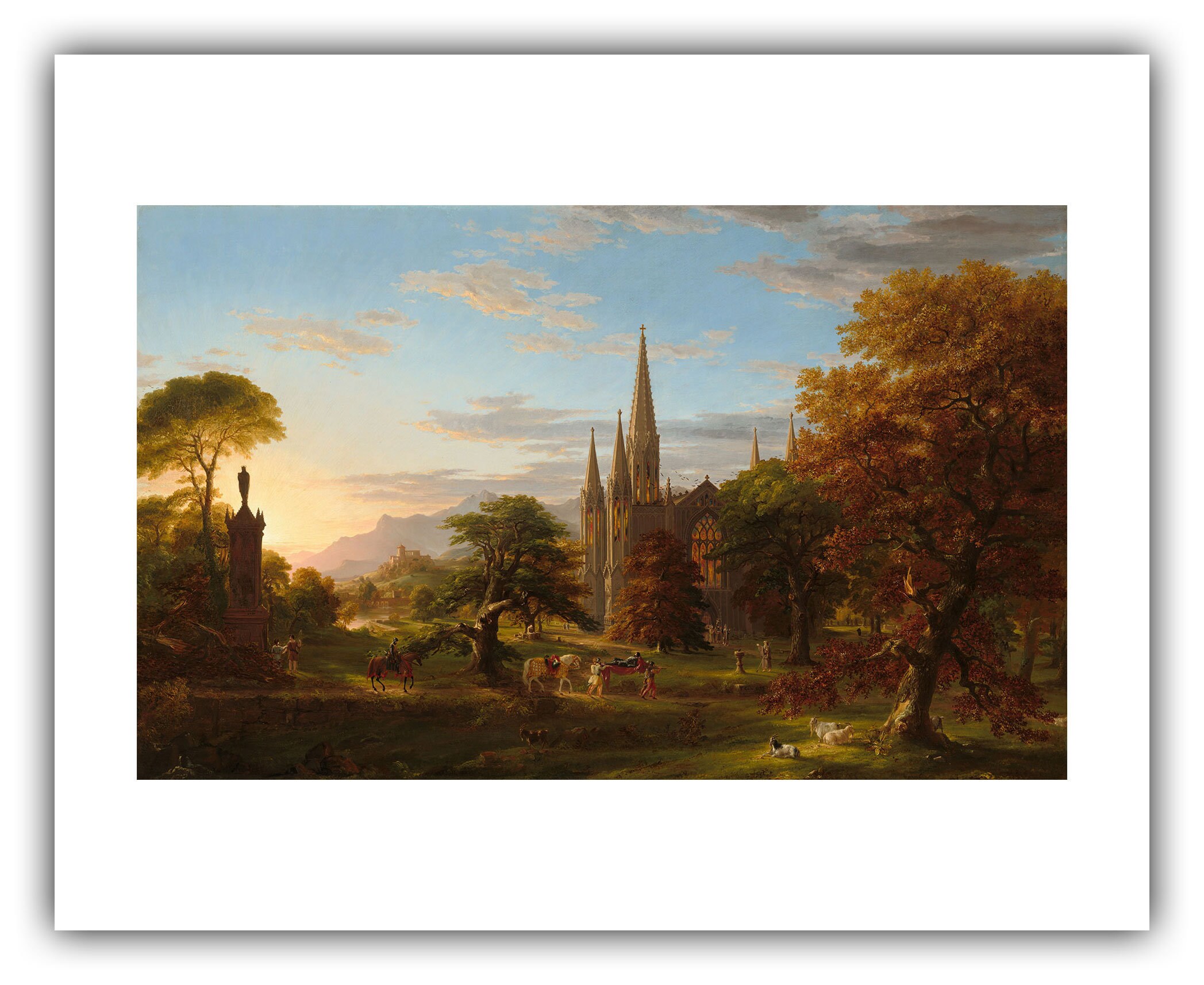 1837 Romanticism Print The Return Thomas Cole Wall Hangings Home ...