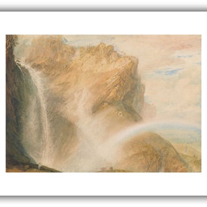 J.M.W. Turner : Upper Fall of the Reichenbach - Rainbow (1810) - Giclee ...
