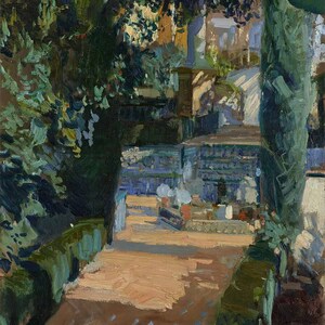 Joaquin Sorolla Y Bastida : Court of the Dances, Alcazar, Sevilla 1910 ...