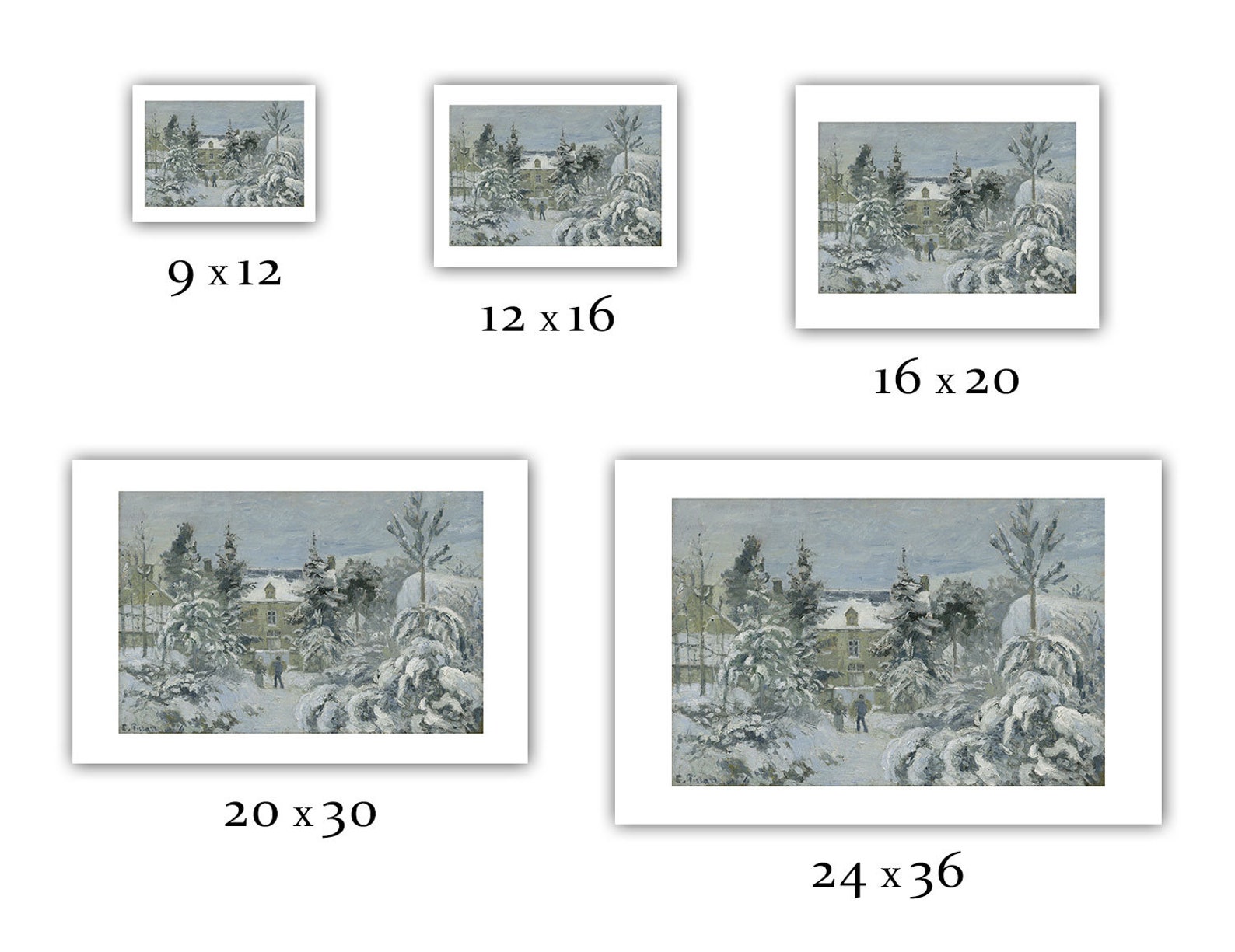 Camille Pissarro : Piette's House at Montfoucault (1874) - Giclee Fine ...