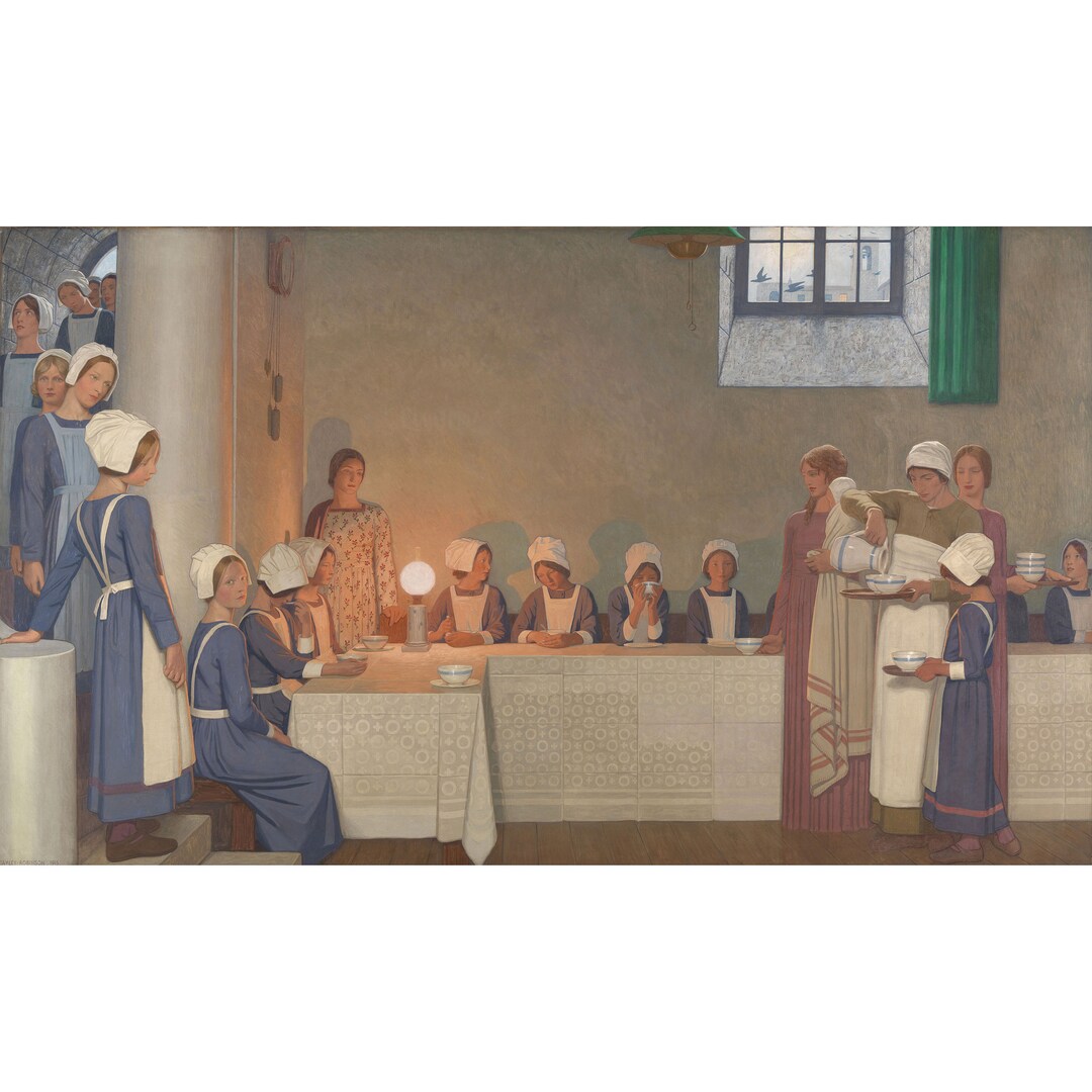Frederick Cayley Robinson : Acts of Mercy - Orphans I (1915) - Giclee ...