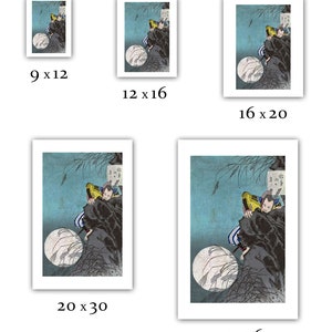 Tsukioka Yoshitoshi : Moon Over Mount Inaba 1888 Giclee Fine Art Print ...