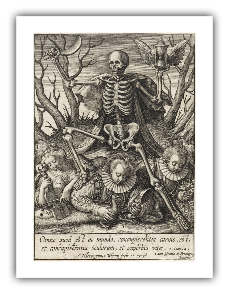 Hieronymus Wierix : Allegory of Impermanence (vanitas) (before 1619 ...