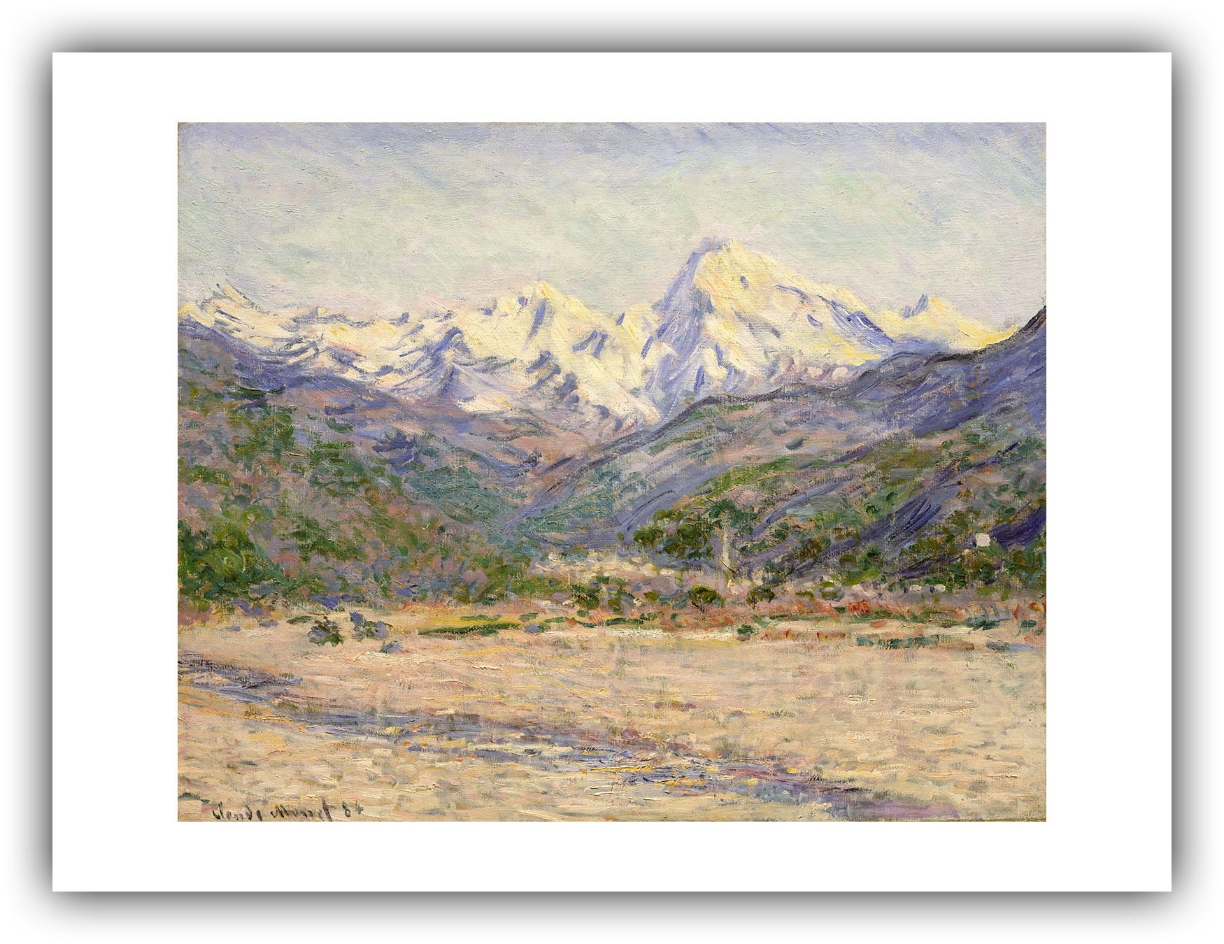 Claude Monet : the Valley of Nervia (1884) - Giclee Fine Art Print ...