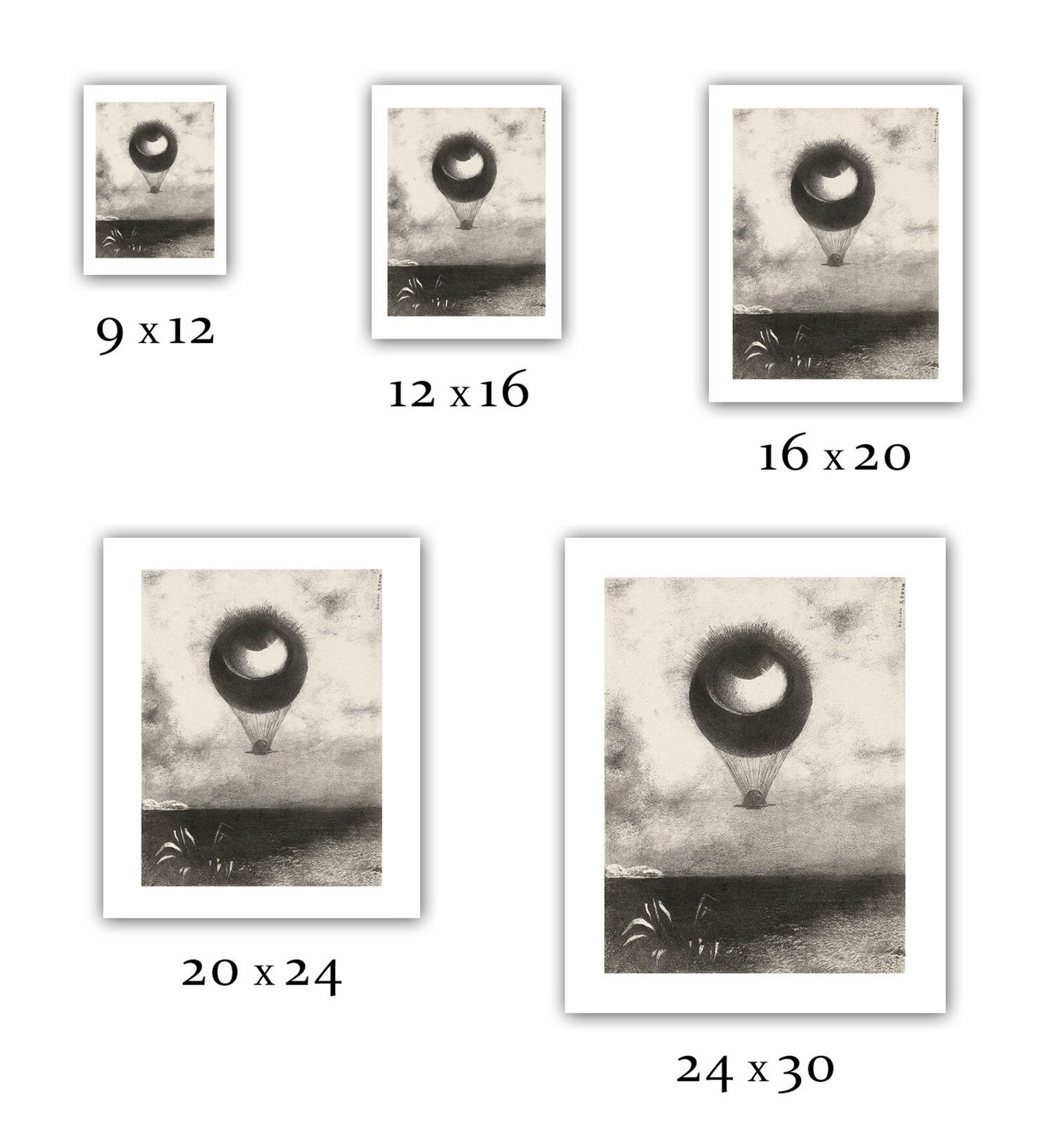 Odilon Redon : the Eye Like a Strange Balloon Mounts Toward Infinity ...
