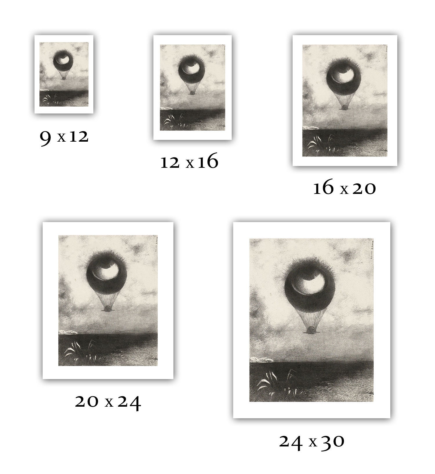 Odilon Redon : The Eye Like a Strange Balloon Mounts | Etsy