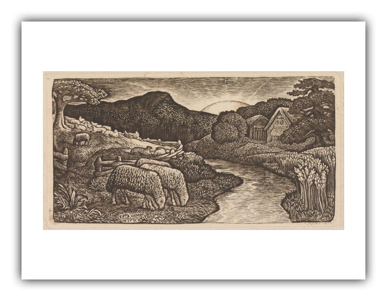 Edward Calvert : the Sheep of His Pasture 1828 | Etsy