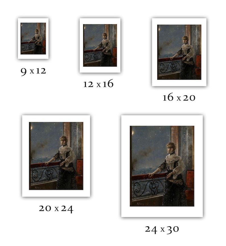 Alfred Stevens : Moonlight au Clair De La Lune c. 1885 - Etsy